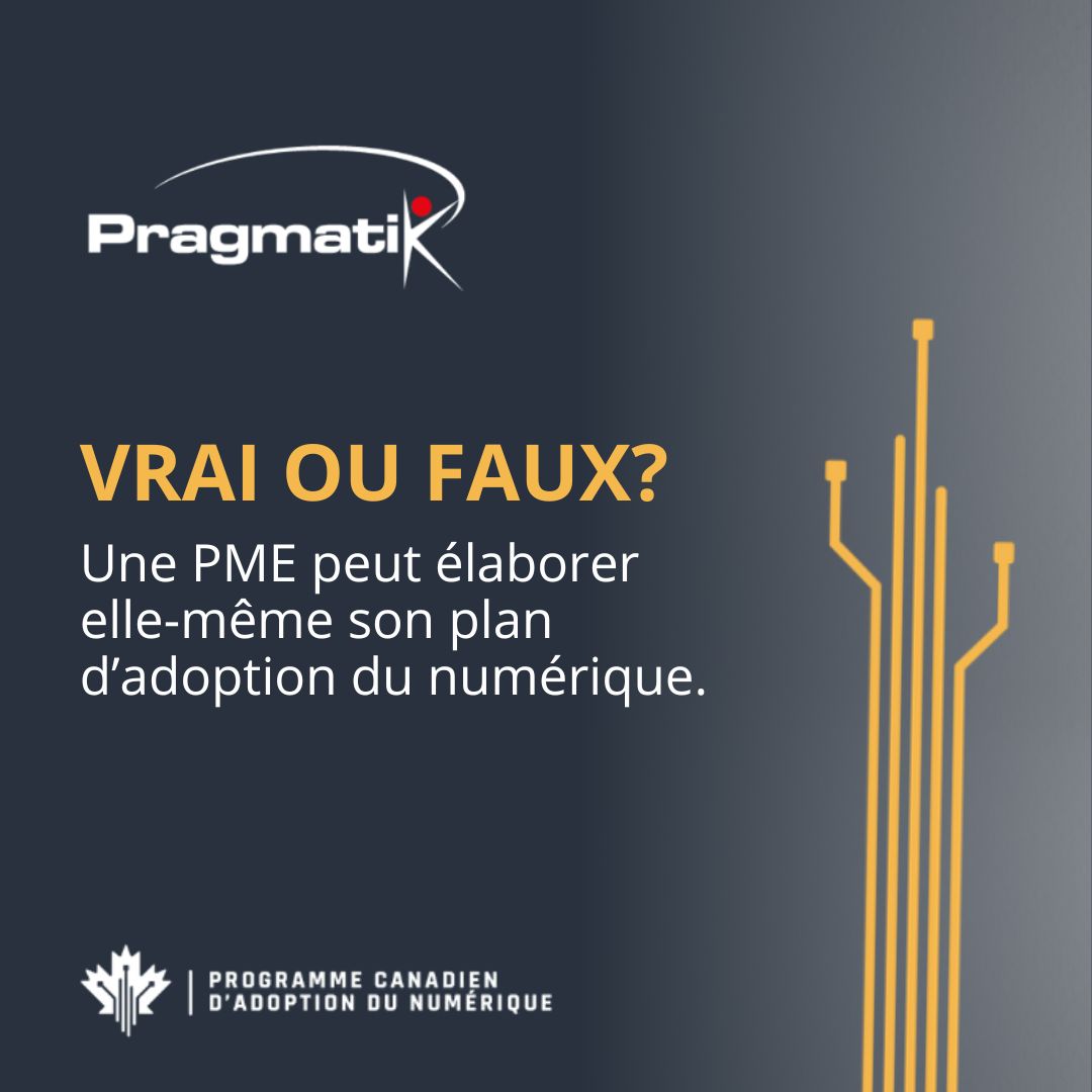 VRAI ou FAUX ? Une PME peut élaborer elle-même son plan d’adoption du ...